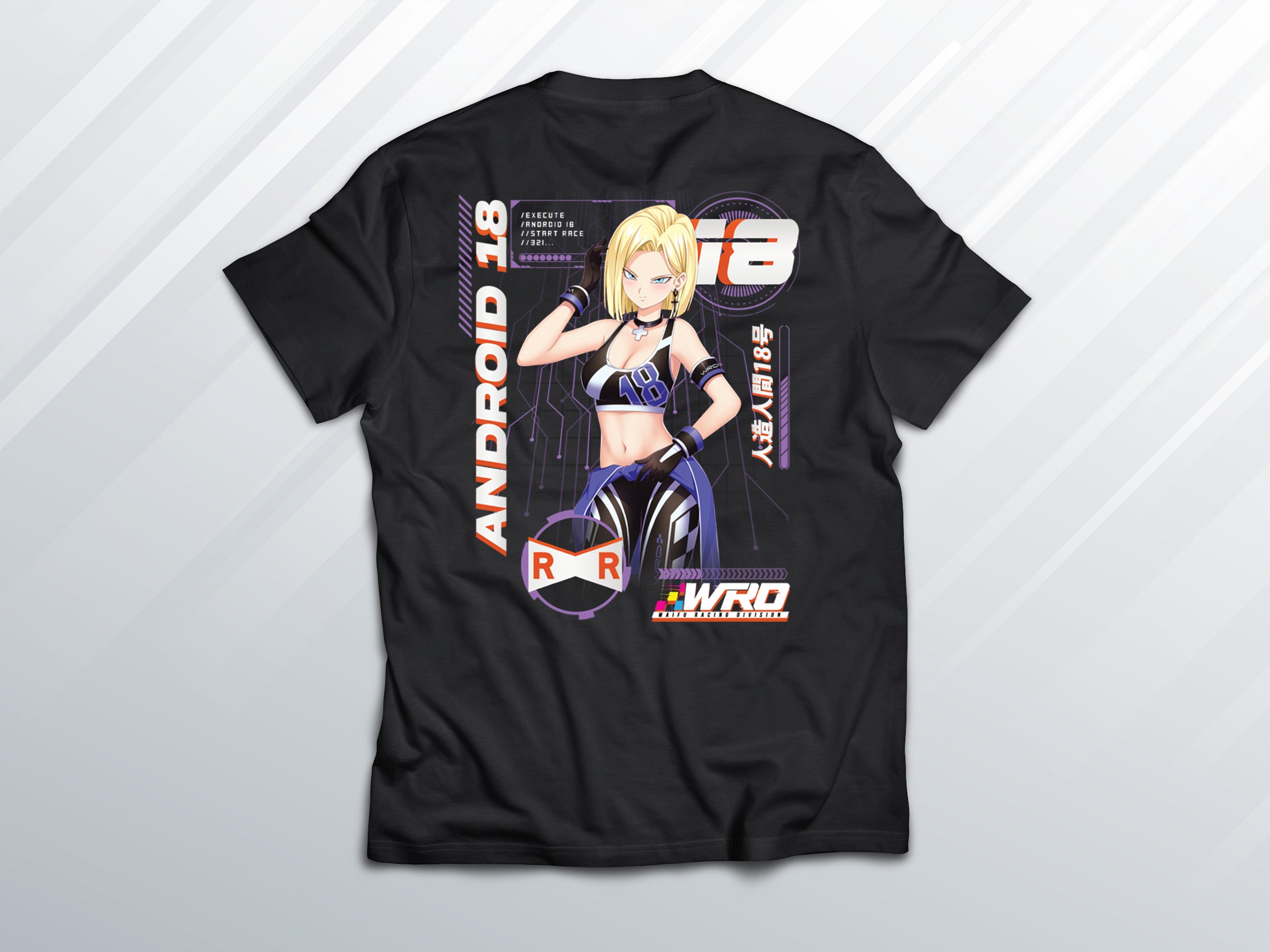 Andriod 18 T-shirt (Front & Back) – WaifuRacingDivision