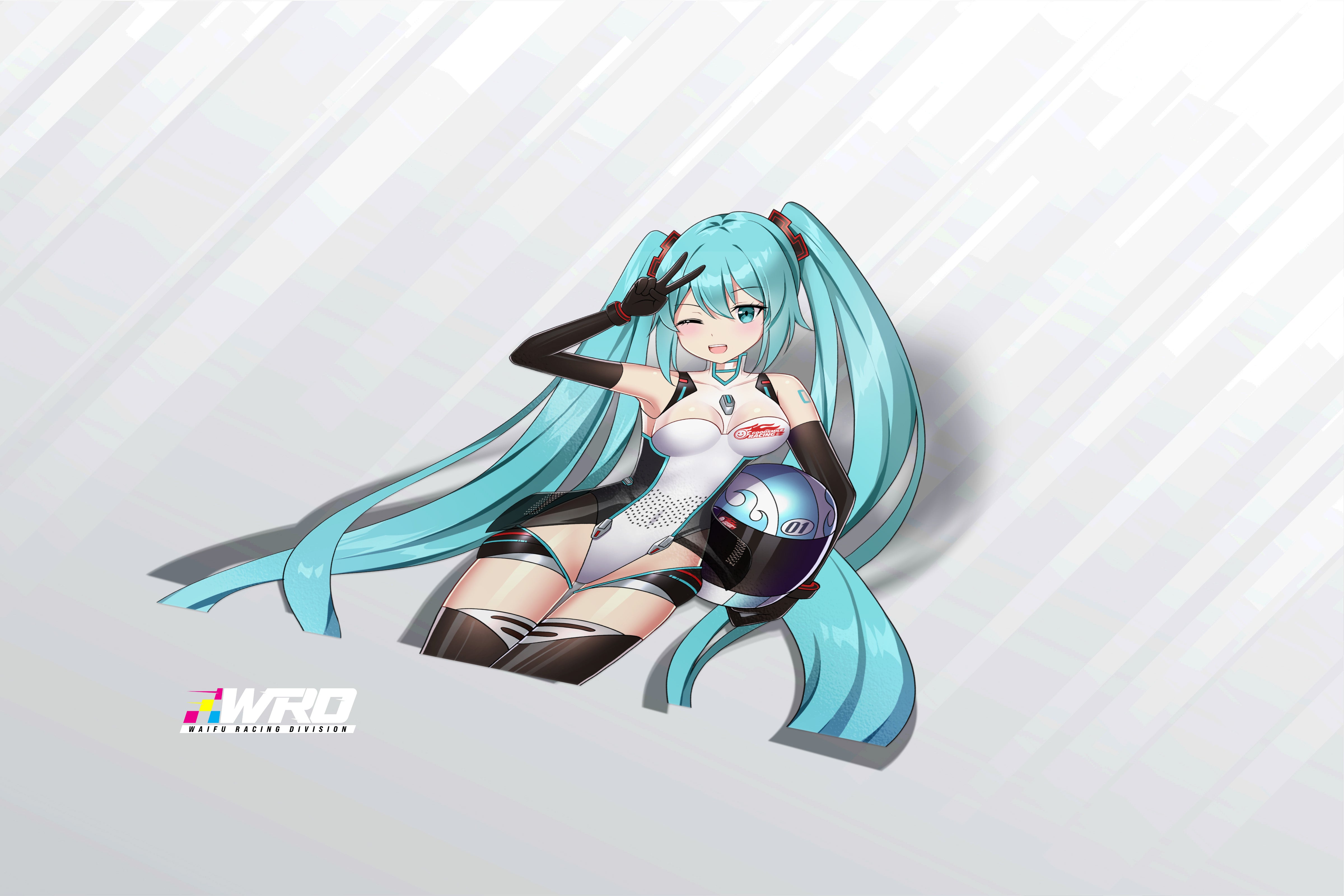 Miku Waifu Racing Division Sticker – WaifuRacingDivision