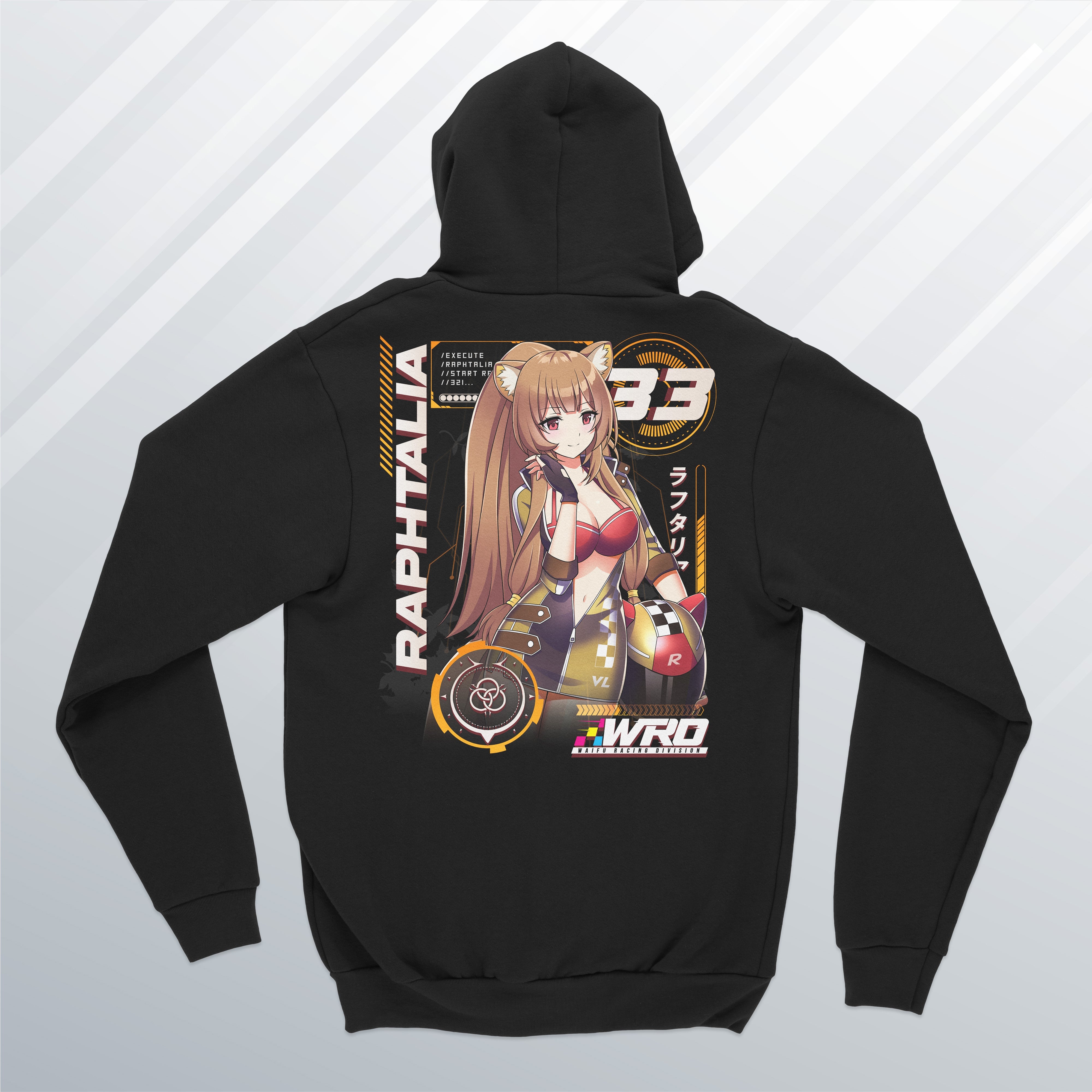 Raphtalia Zip Up Hoodie (Front and Back) – WaifuRacingDivision