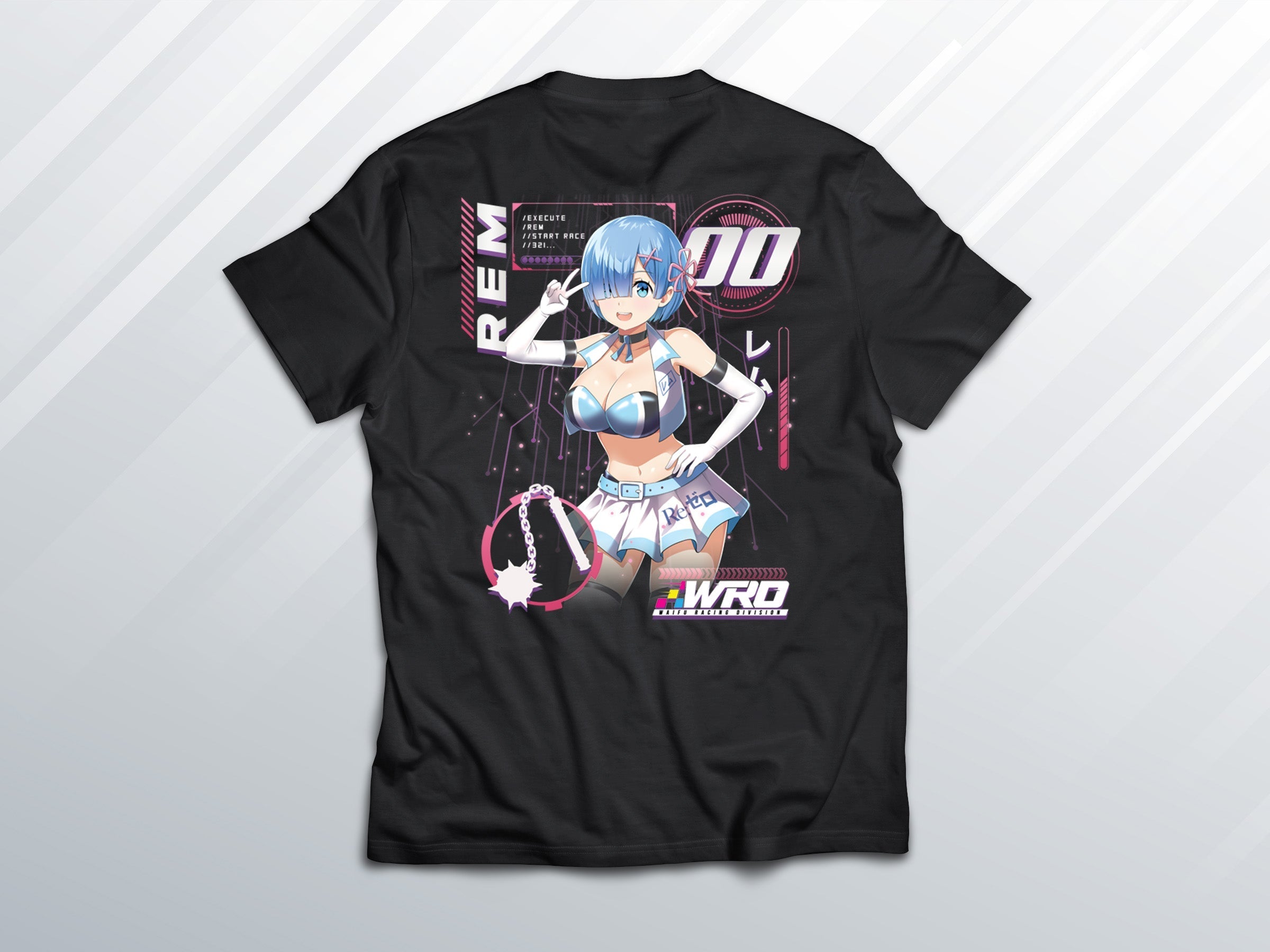 Rem T-shirt (Front and Back) – WaifuRacingDivision
