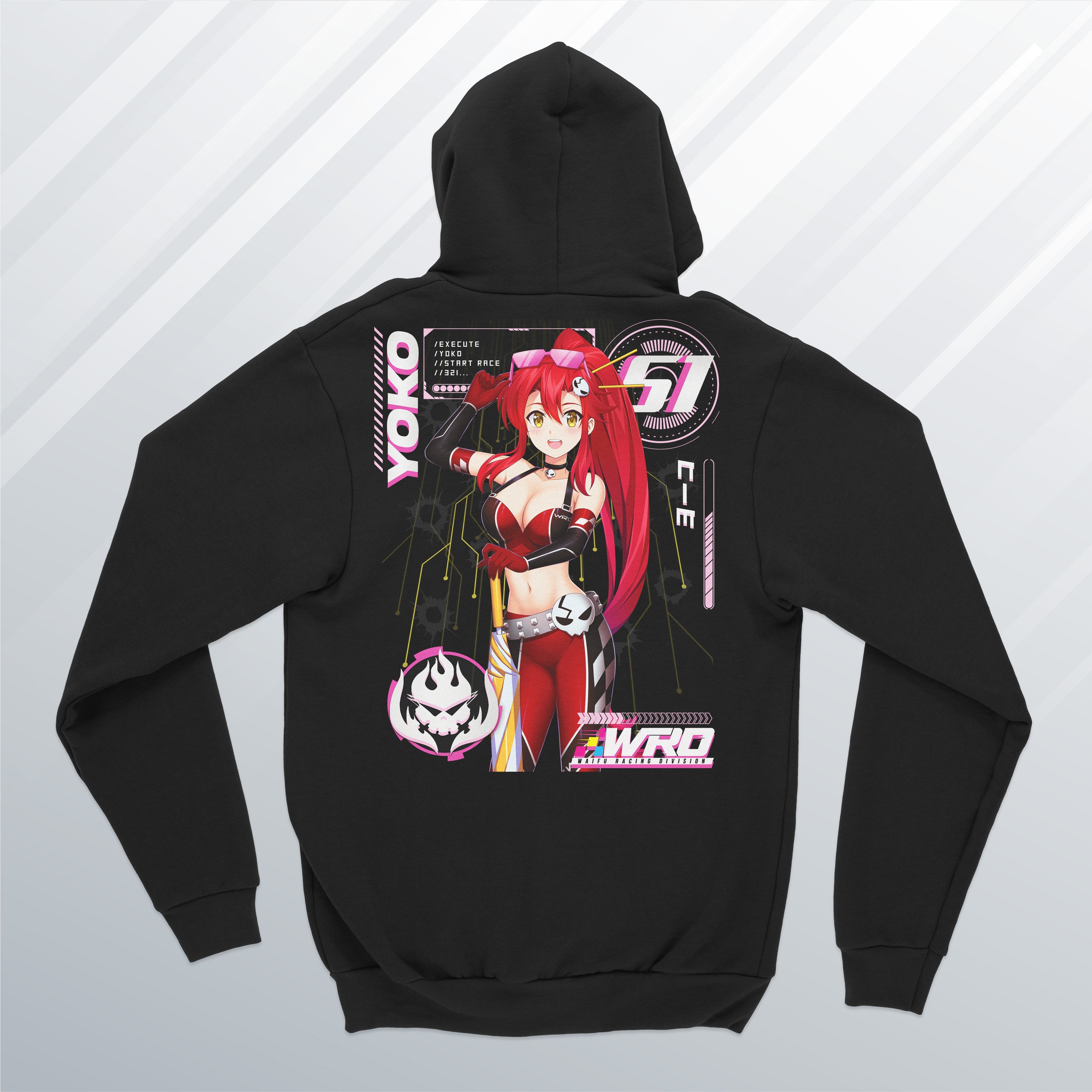 Yoko Zip Up Hoodie (Front and Back) – WaifuRacingDivision
